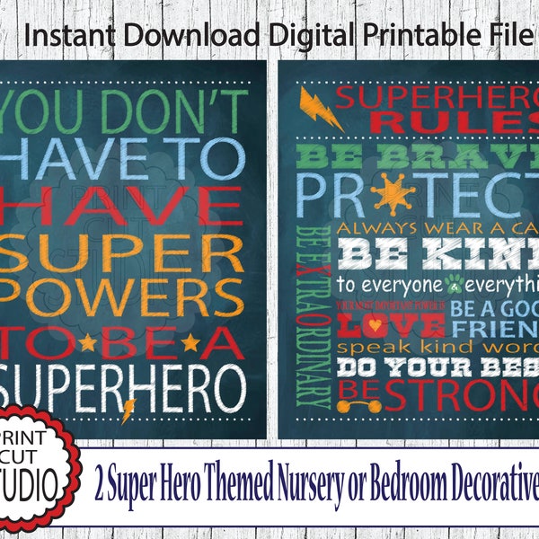 Superhero Printable - Etsy