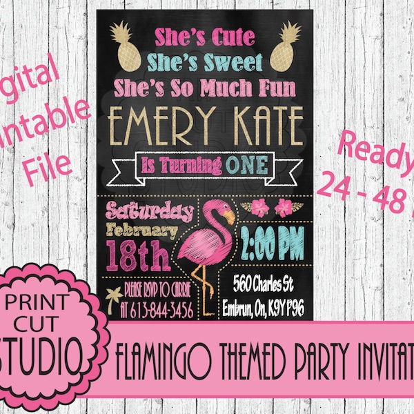 Flamingo Chalkboard - Etsy