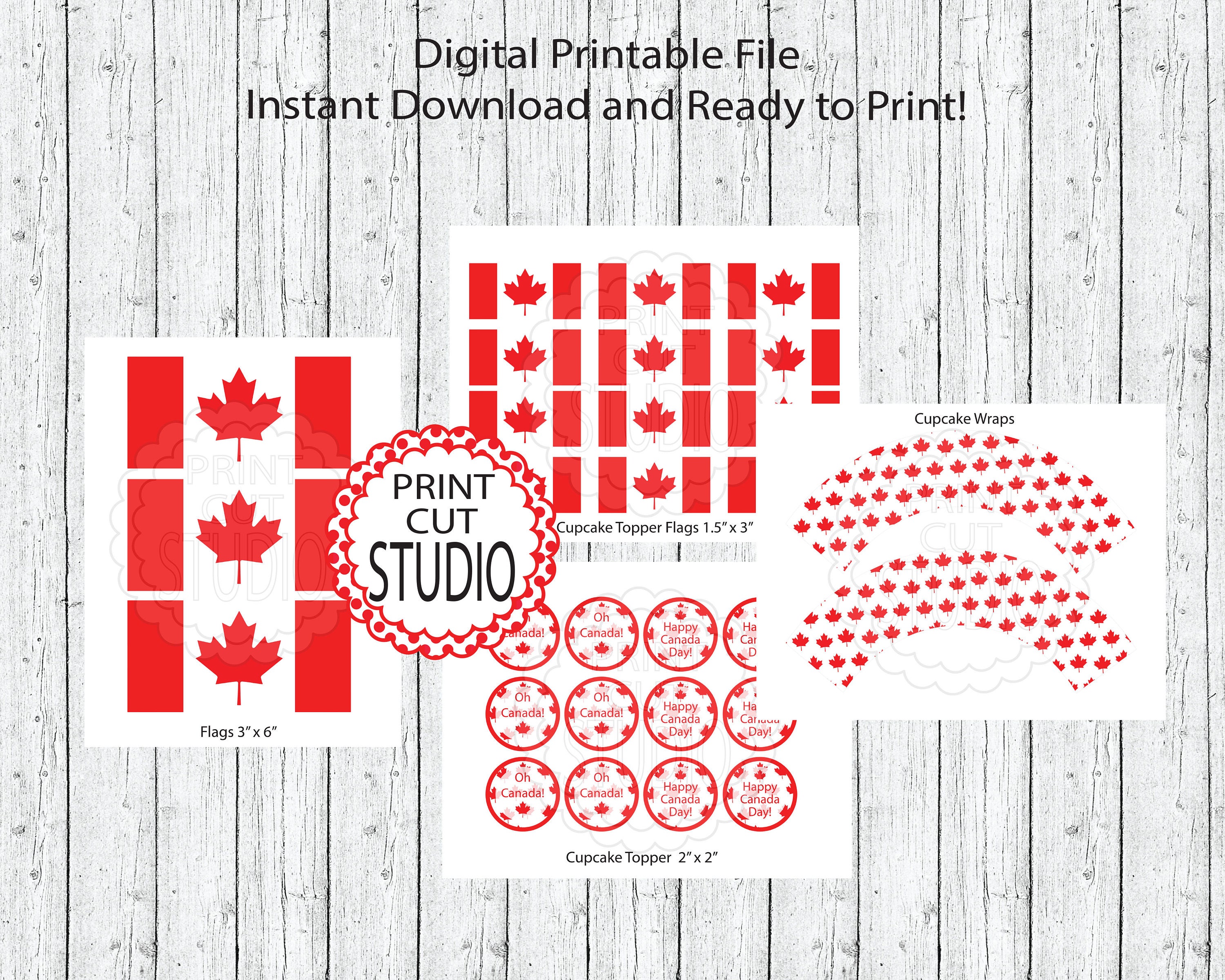Canada Day Themed Party Pack Printable Digital File - Etsy