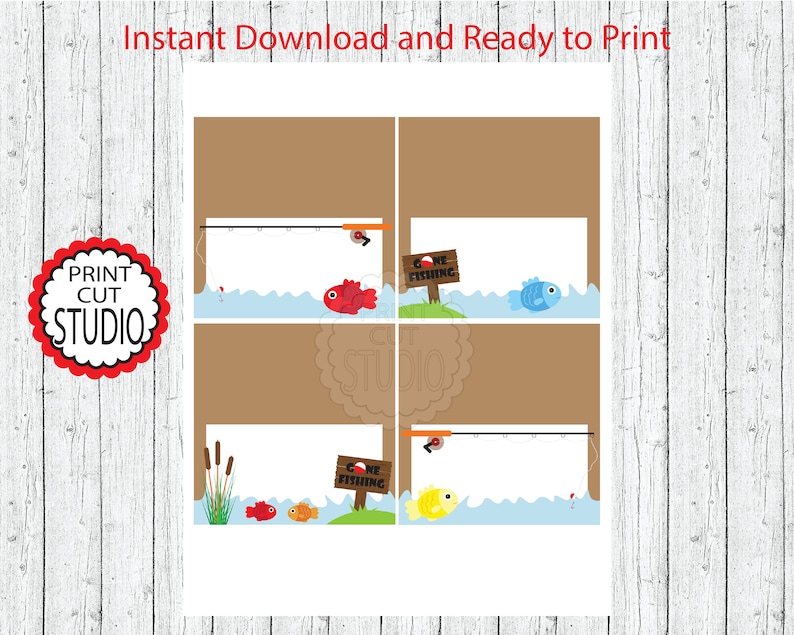 Fishing Party Food Tent Cards: Printable Name Labels (digital Download ...