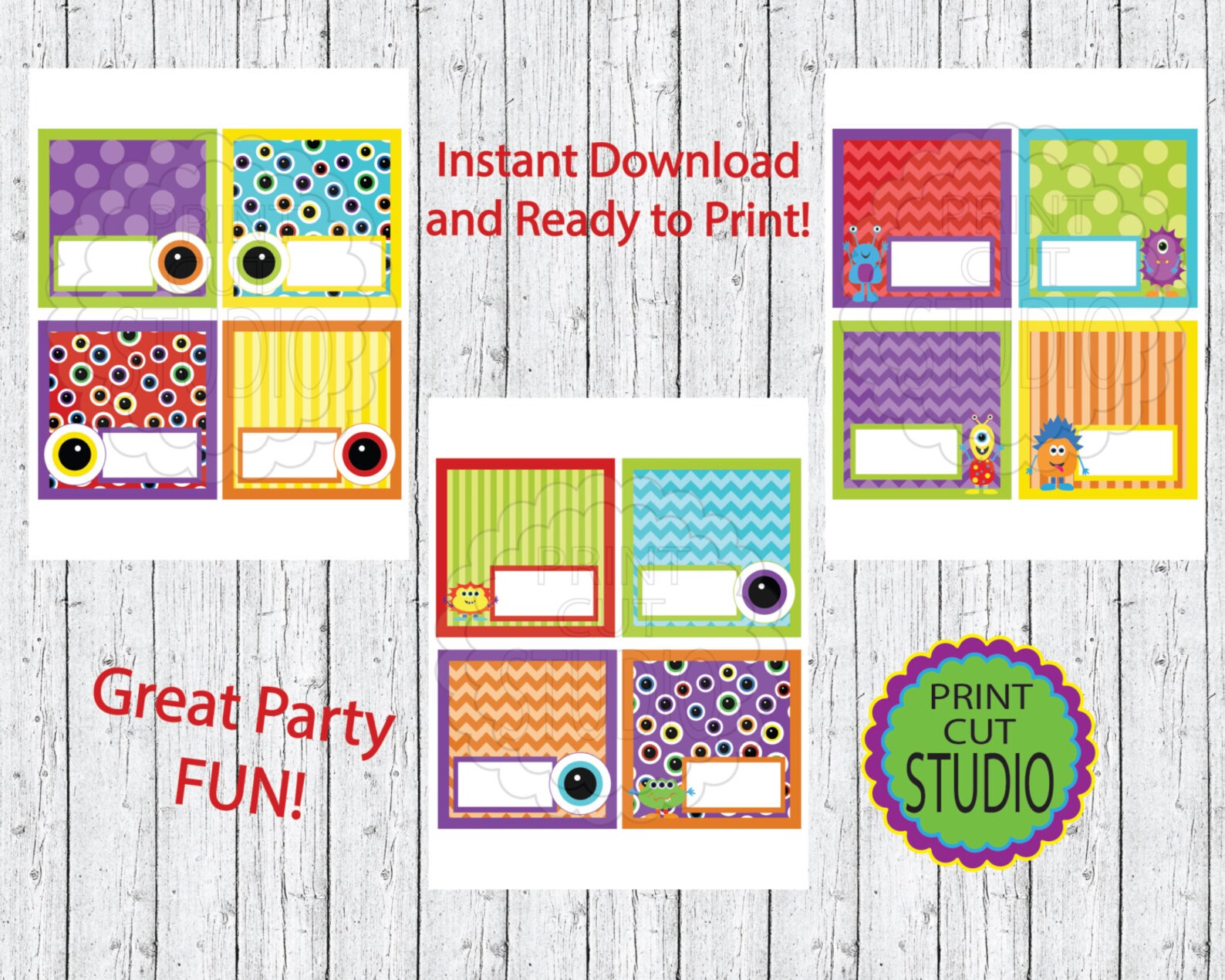 12 Little Monster Themed Tent Style Food Table Labels Name - Etsy