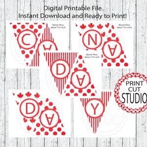 Canada Day Themed Party Pack Printable Digital File - Bunting/party ...