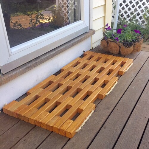 Wooden Doormat | Etsy