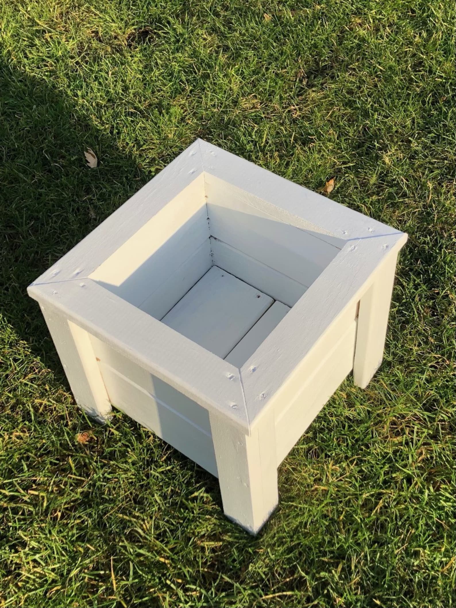 White Painted Pine Planter Box: Pressure Treated Wood - Etsy