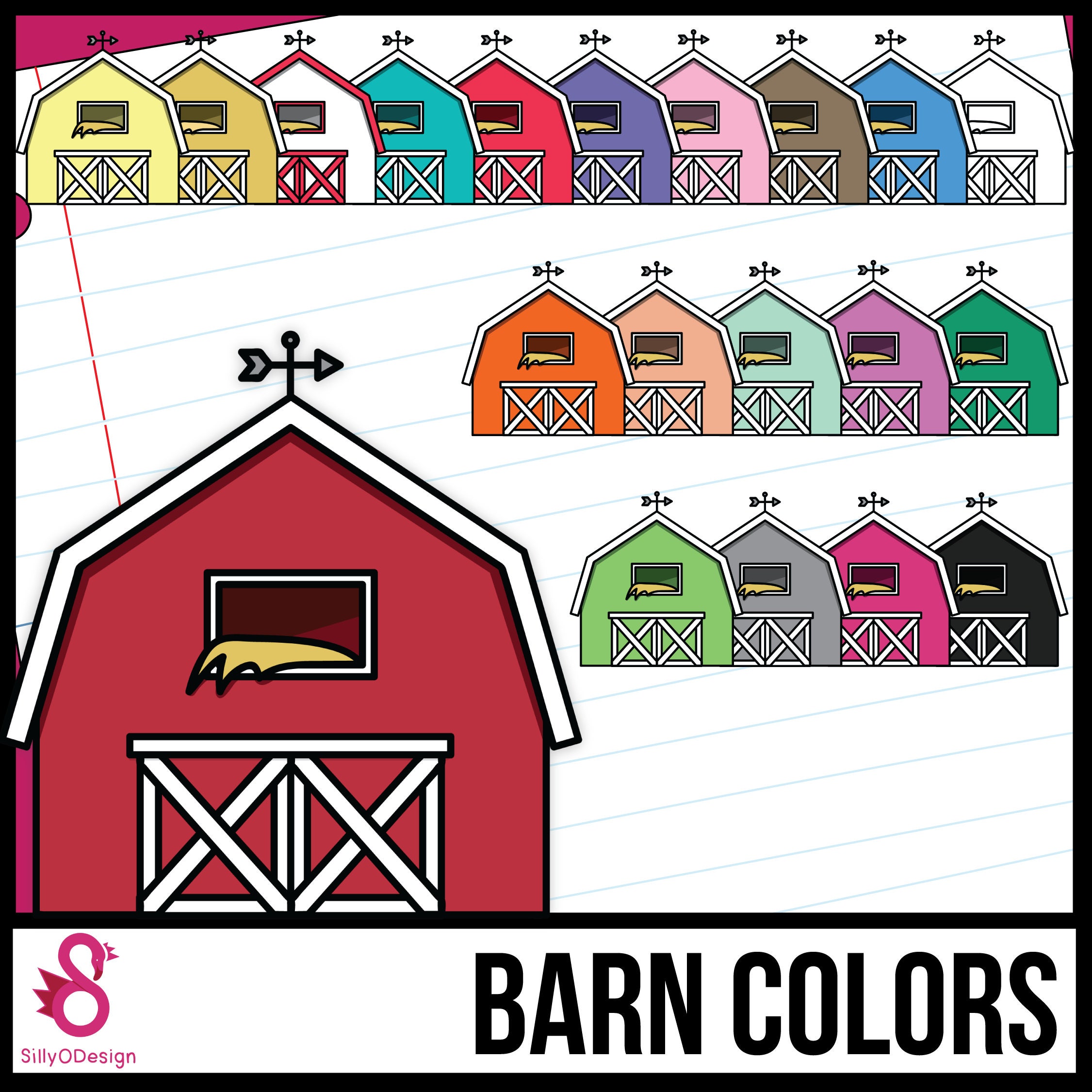 Barns In Diferent Colors