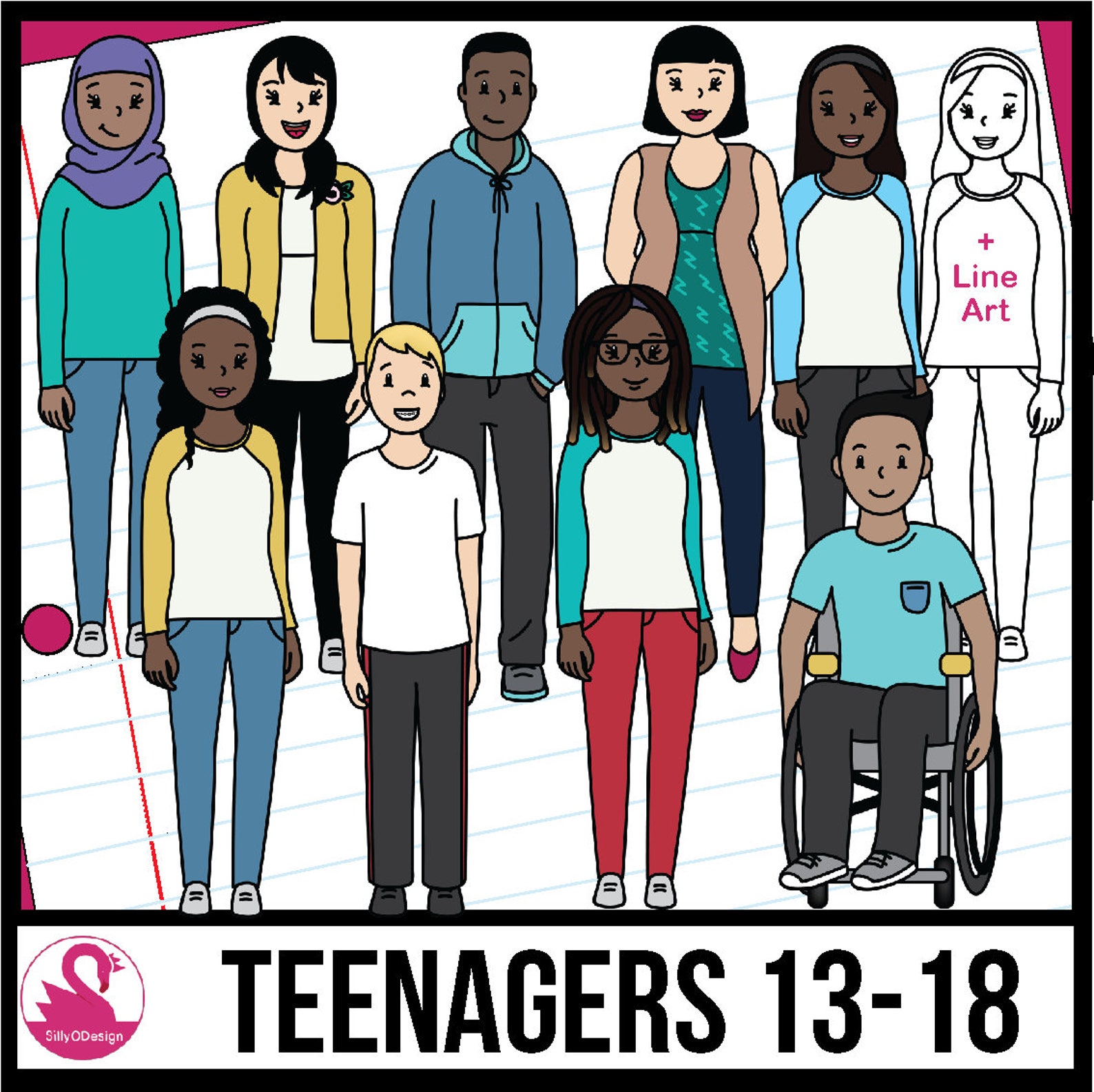 Sillyodesign Teenagers 13-18: Teen Clip Art - Etsy