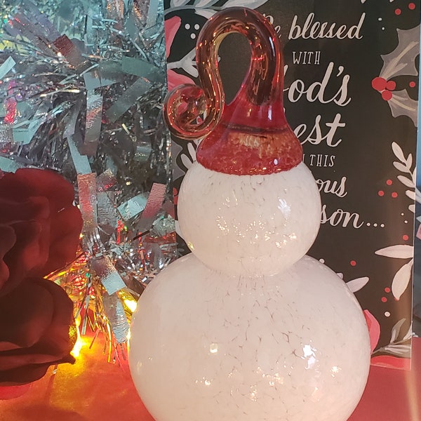 Snowman Glass - Etsy