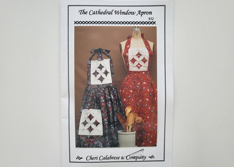 Cathedral Window Apron Pattern: Quilted Bib, Scrap Fabric Project - Etsy