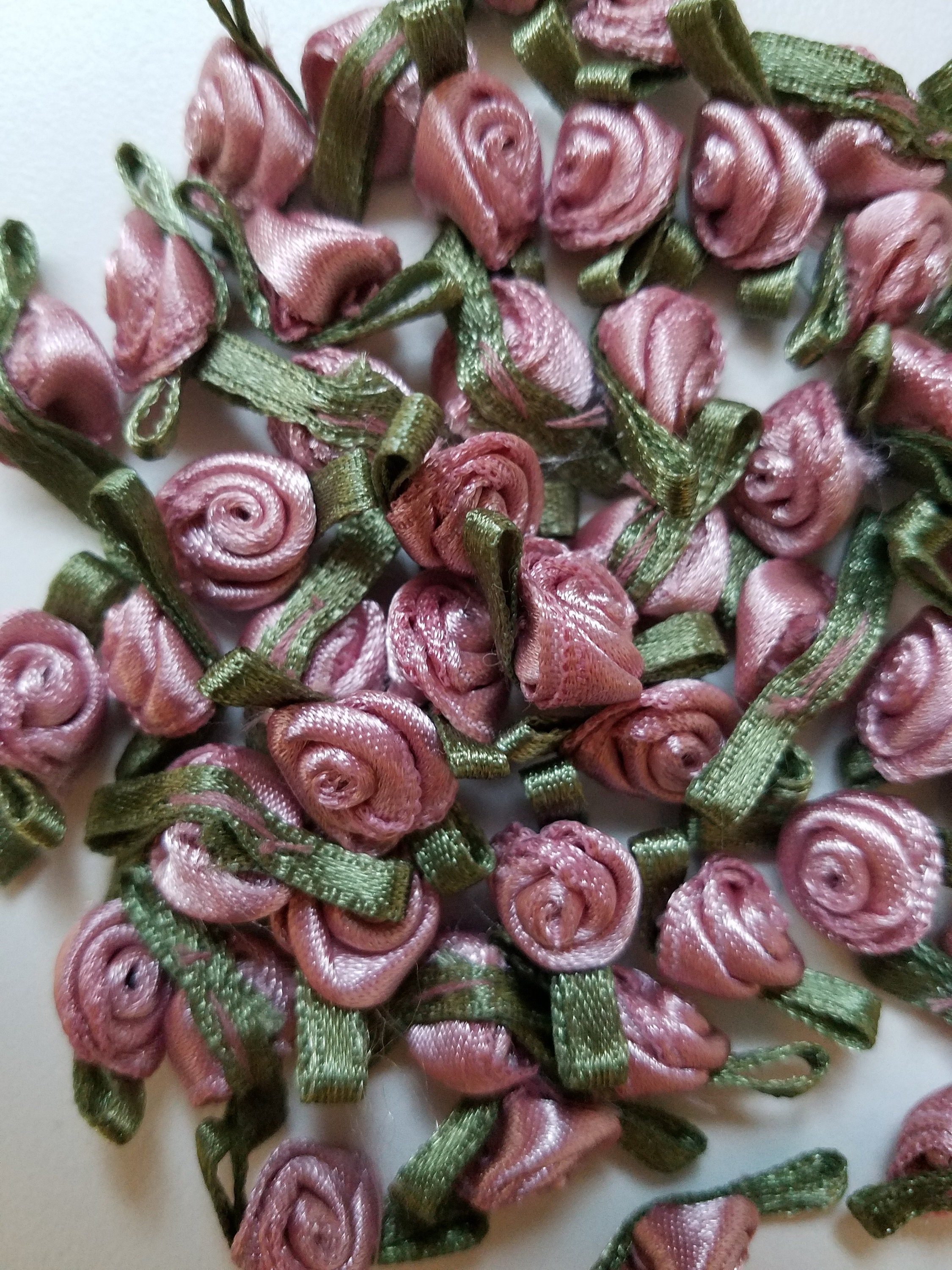 Small Ribbon Roses 5 Pk Offray Satin Rolled Ribbon Rosettes - Etsy