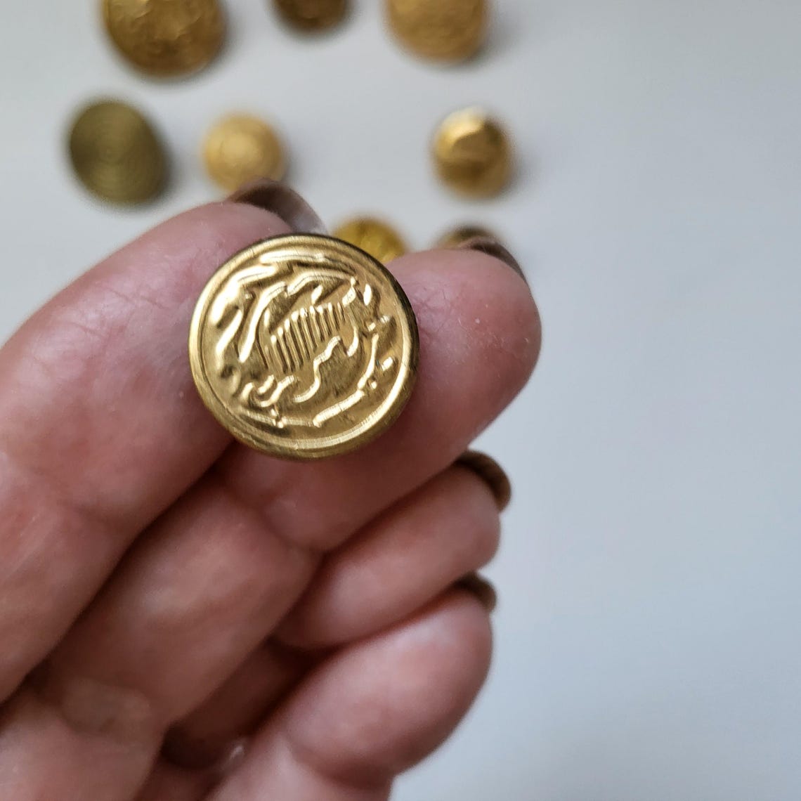 Vintage Gold Button Collection, 12 Assorted Gold Tone Designs Patterns ...