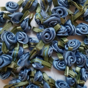 Small Ribbon Roses, 5 Pk Offray Satin Rolled Ribbon Rosettes, Red Pink ...