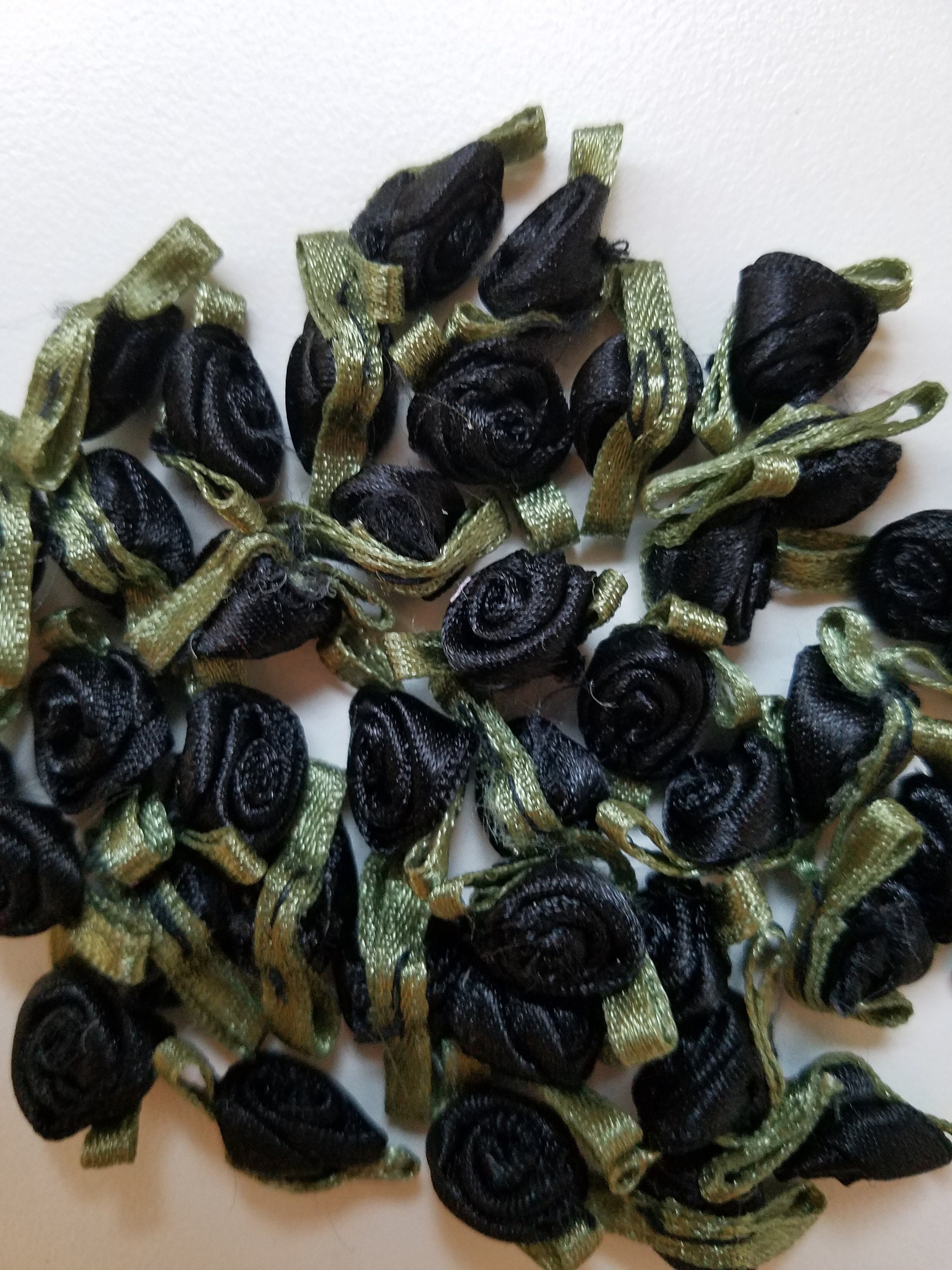 Small Ribbon Roses 5 Pk Offray Satin Rolled Ribbon Rosettes | Etsy