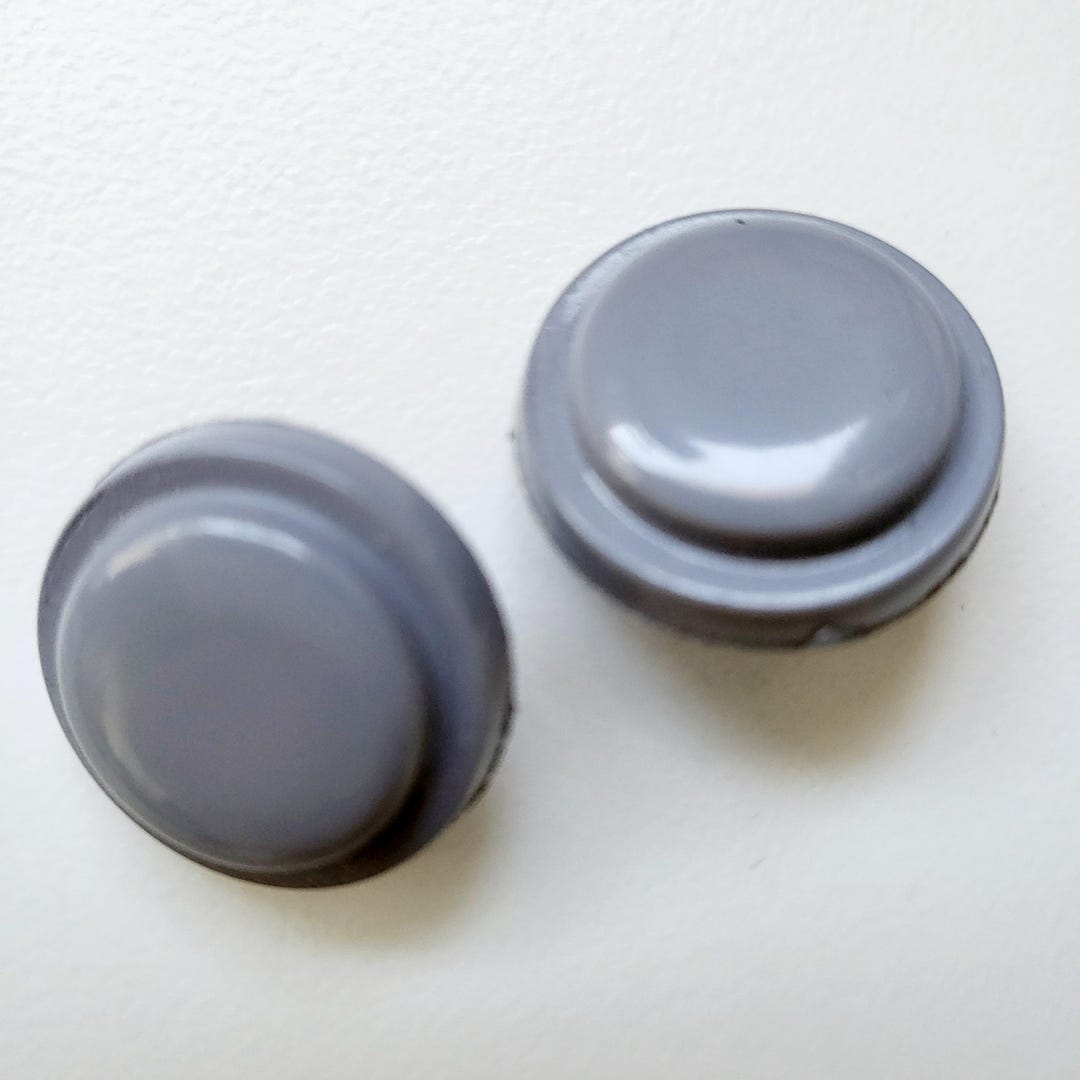 2 Vintage Gray Buttons, 3/4" Puffy Button, Thick Button, Shank Back - Etsy