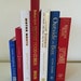 Red White & Blue Books Curated Decorative Bundle for Library, Home ...