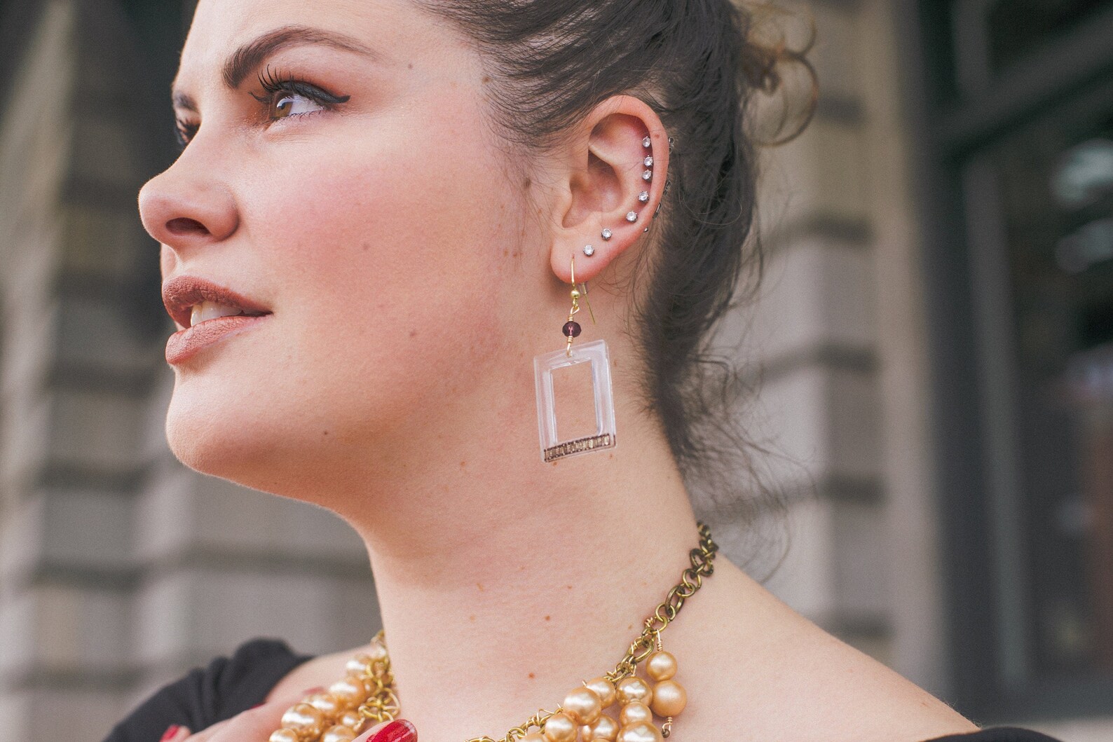 Funky Acrylic Large Rectangle Earrings in Assorted Colors - Etsy