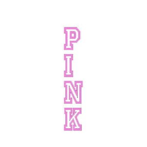 VS Pink - Vertical Left Aligned - Iron on Vinyl Decal Heat Transfer - Etsy