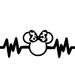 Minnie Mouse Heart Beat Iron on Vinyl Decal Heat Transfer - Etsy
