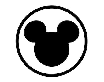 Mickey Mouse Head Silhouette Iron on Vinyl Decal Heat Transfer - Etsy