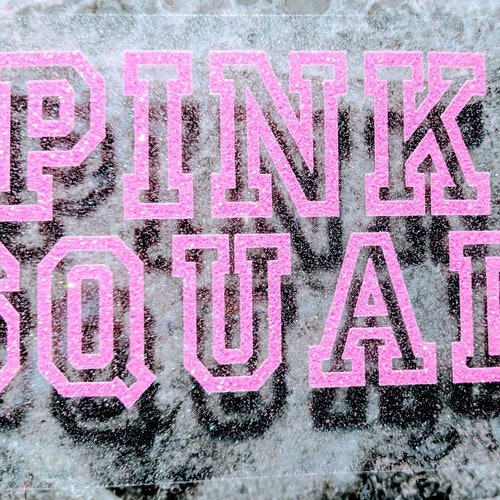 VS Pink Vertical Centered Iron on Vinyl Decal Heat - Etsy