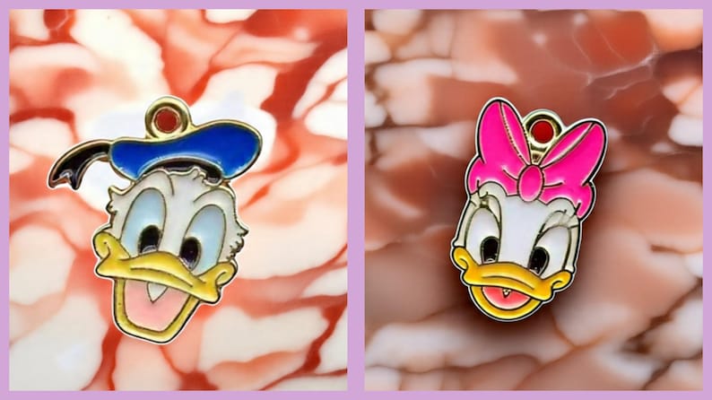 Disney Enamel Character Charms - Mickey, Minnie, Donald, Daisy, Pluto ...