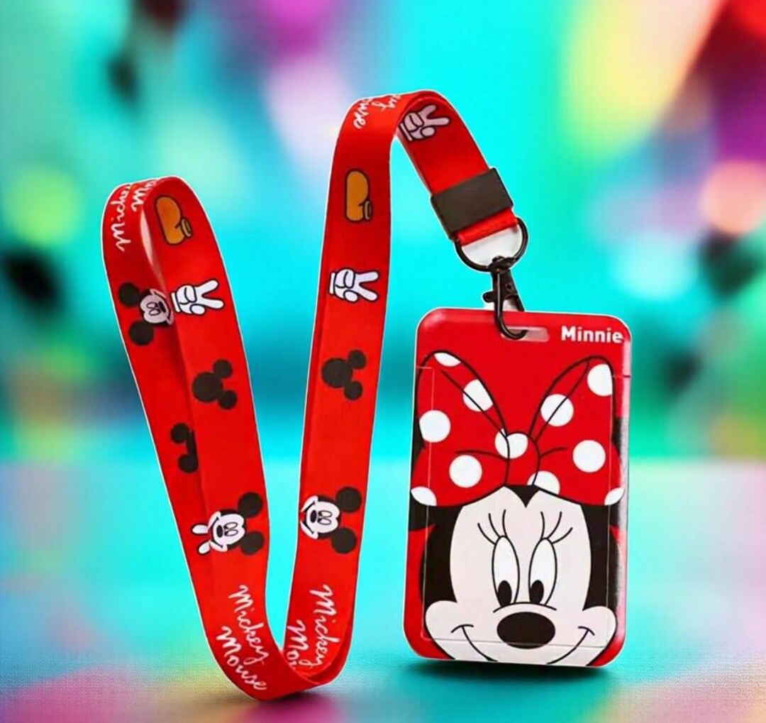 Minnie Mouse Lanyard & Id/badge Holder - Etsy