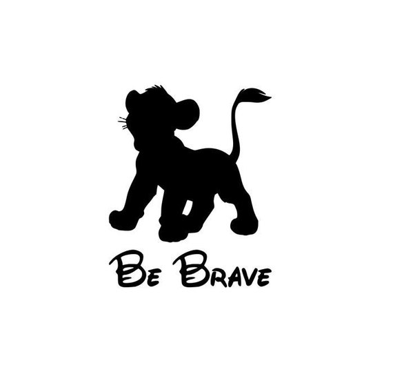 Simba be Brave Iron on Vinyl Decal Heat Transfer | Etsy
