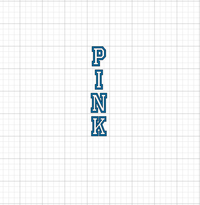 VS Pink - Vertical Centered - Iron on Vinyl Decal Heat Transfer - Etsy