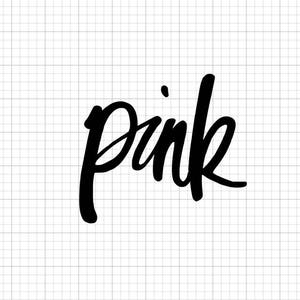 VS Pink Cursive - Iron on Vinyl Decal Heat Transfer - Etsy