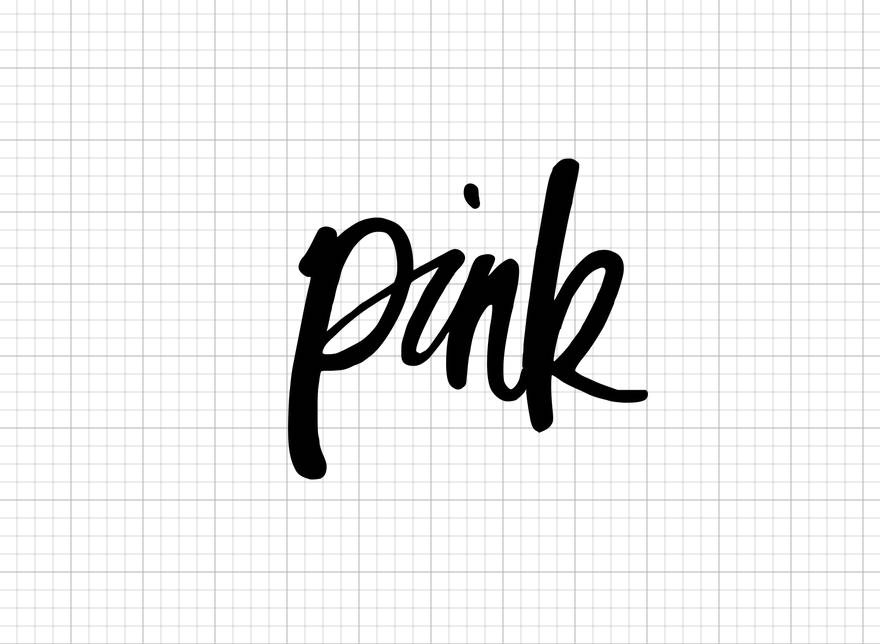 VS Pink Cursive Iron on Vinyl Decal Heat Transfer - Etsy