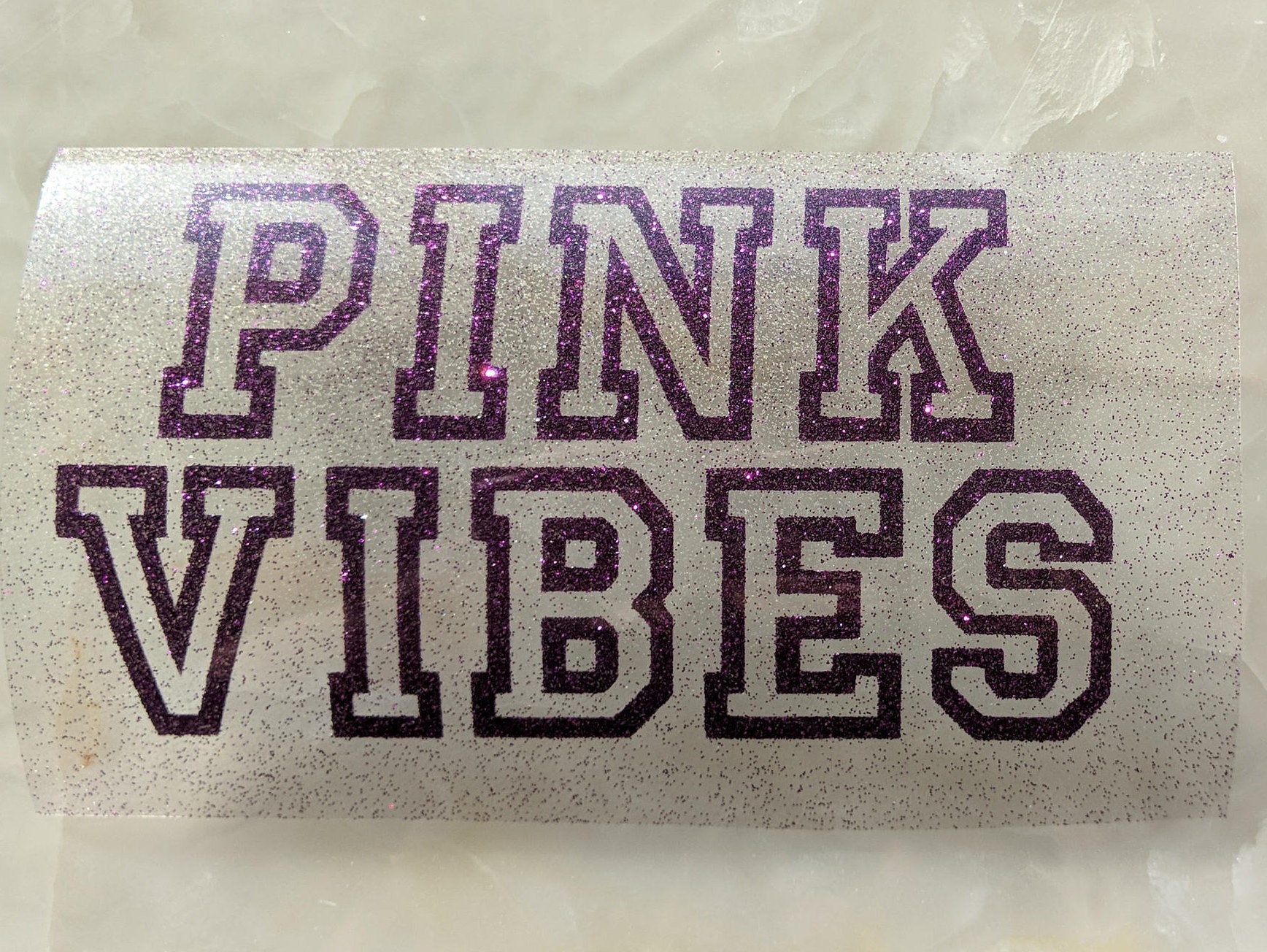 VS Pink Vibes Iron on Vinyl Decal Transfer - Etsy
