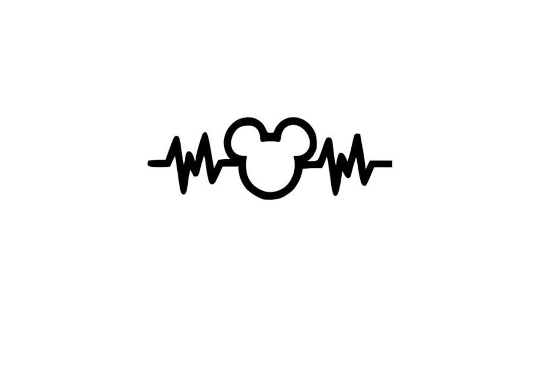 Mickey Mouse Heart Beat | Iron on Vinyl Decal Heat Transfer - Etsy