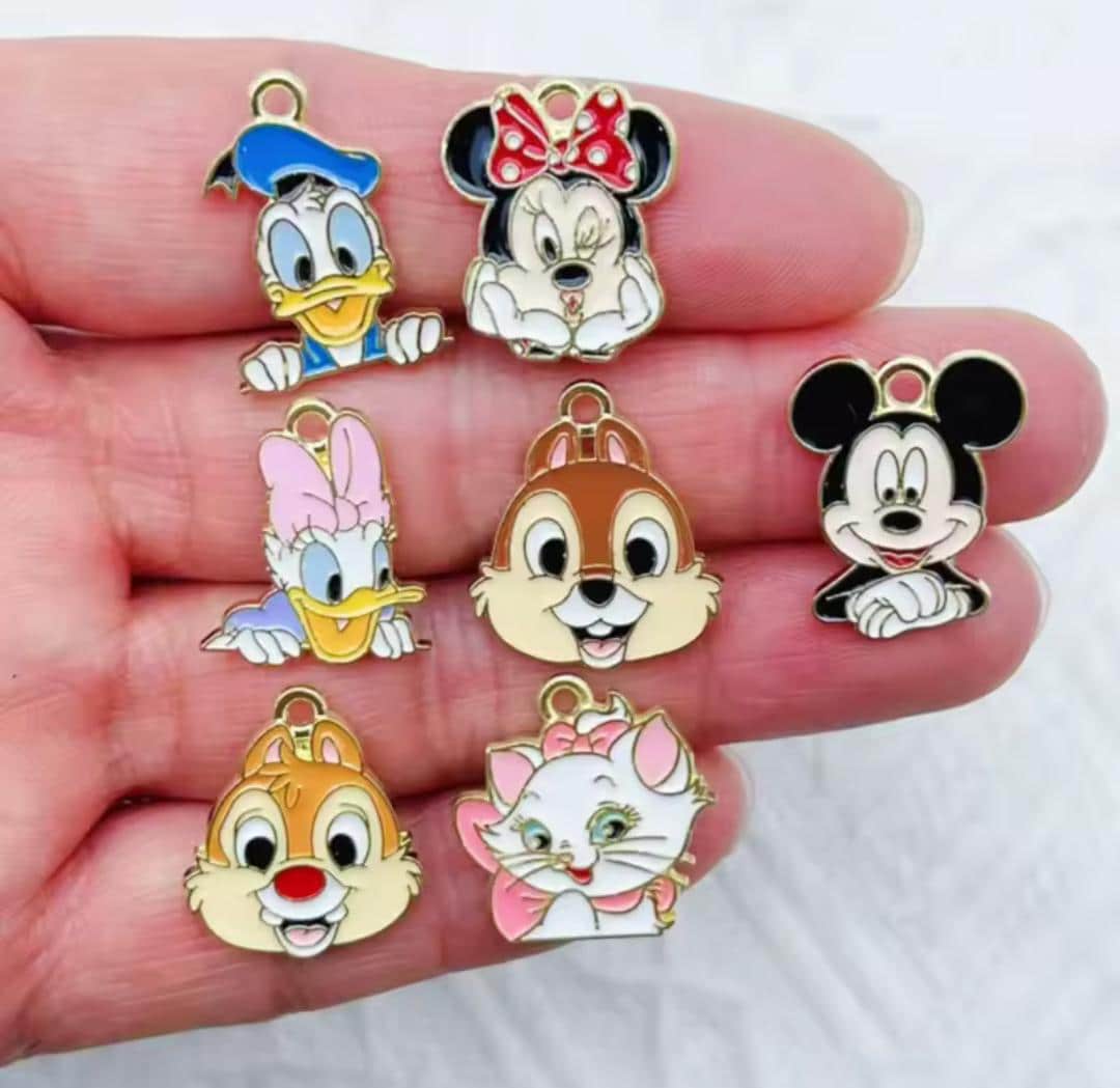 Disney Character Necklace and Bracelet Charm Sets - Etsy