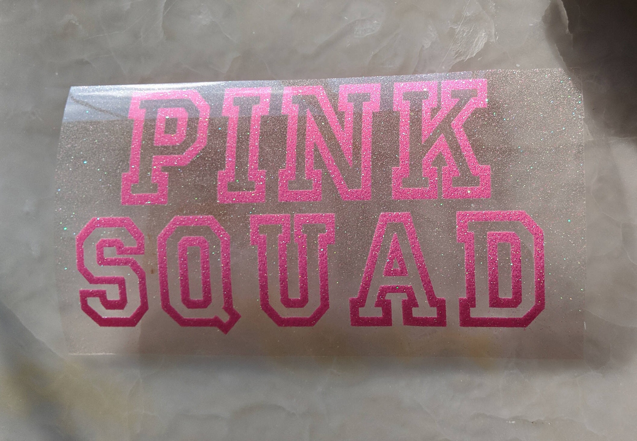 VS Pink Squad Iron on Vinyl Decal Heat Transfer | Etsy