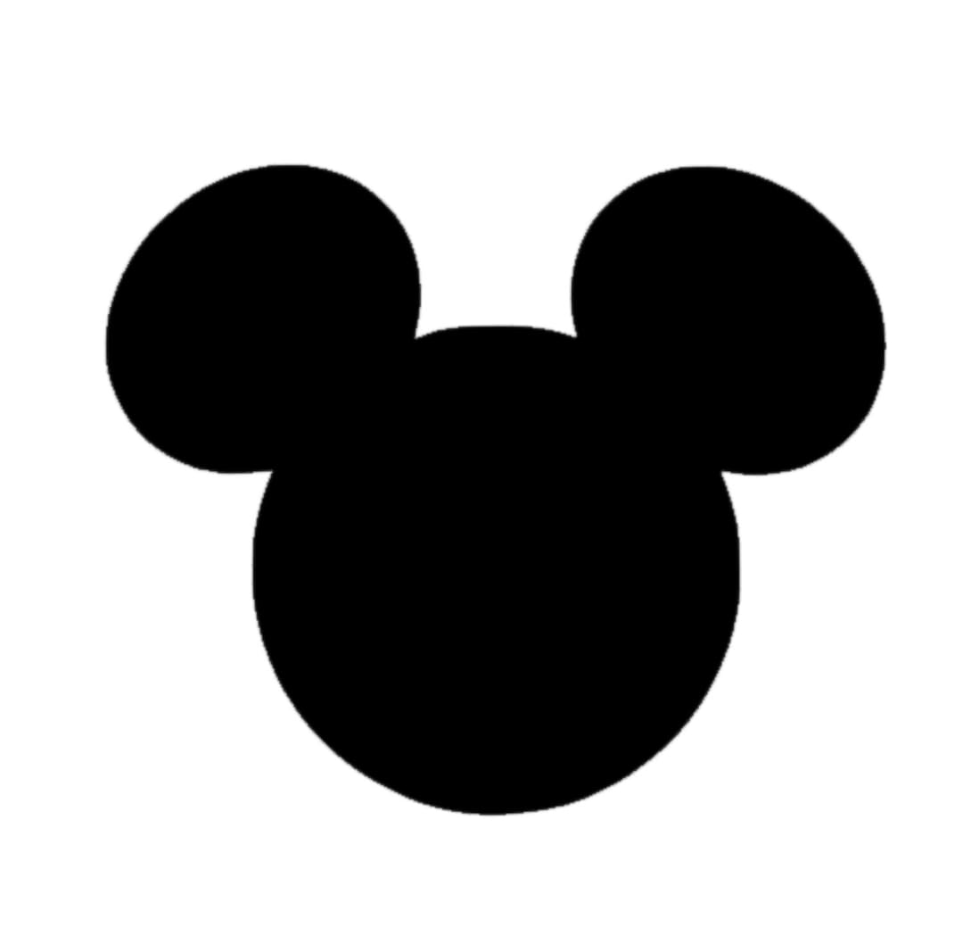 Mickey Mouse Head Silhouette: Waterproof Vinyl Decal - Etsy