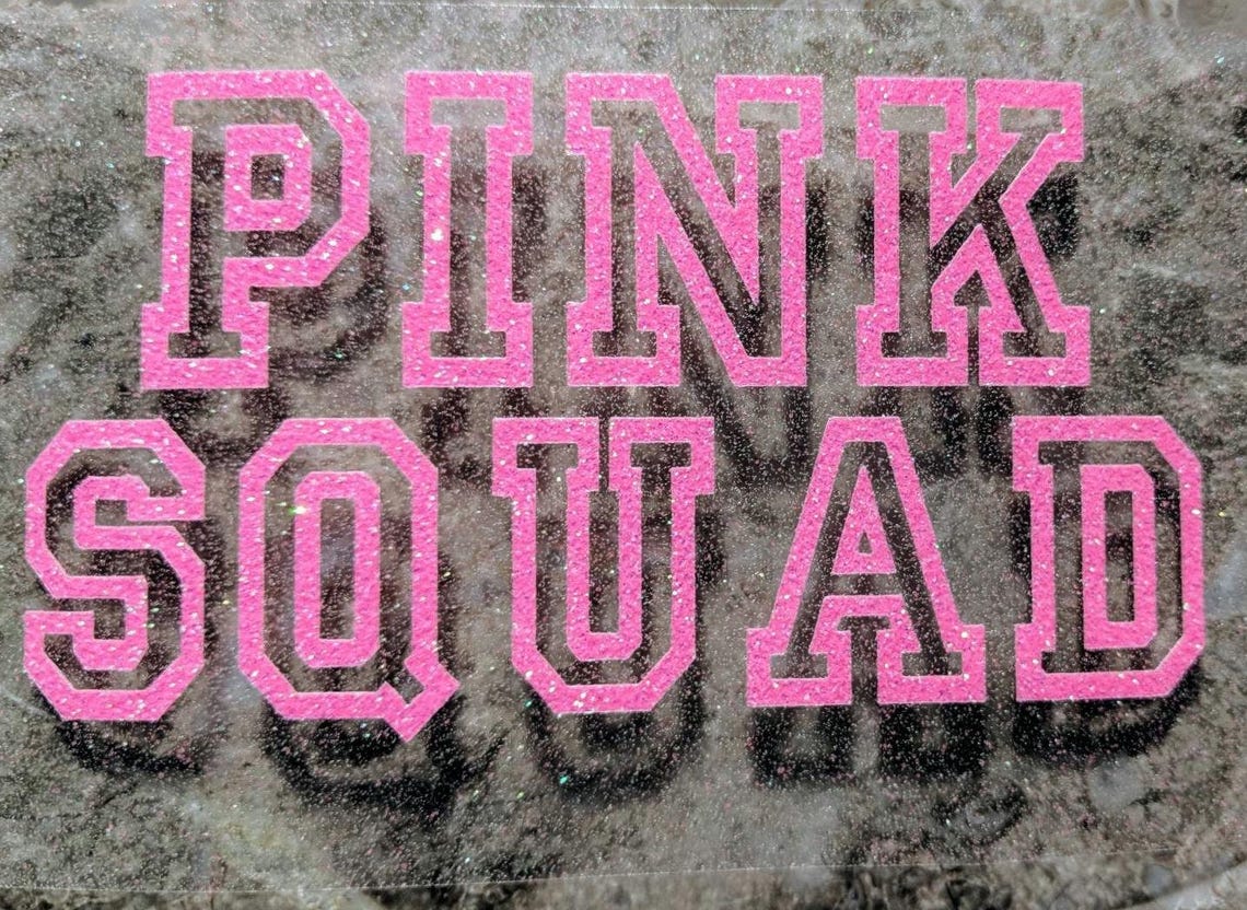 VS Pink Squad - Iron on Vinyl Decal Heat Transfer - Etsy