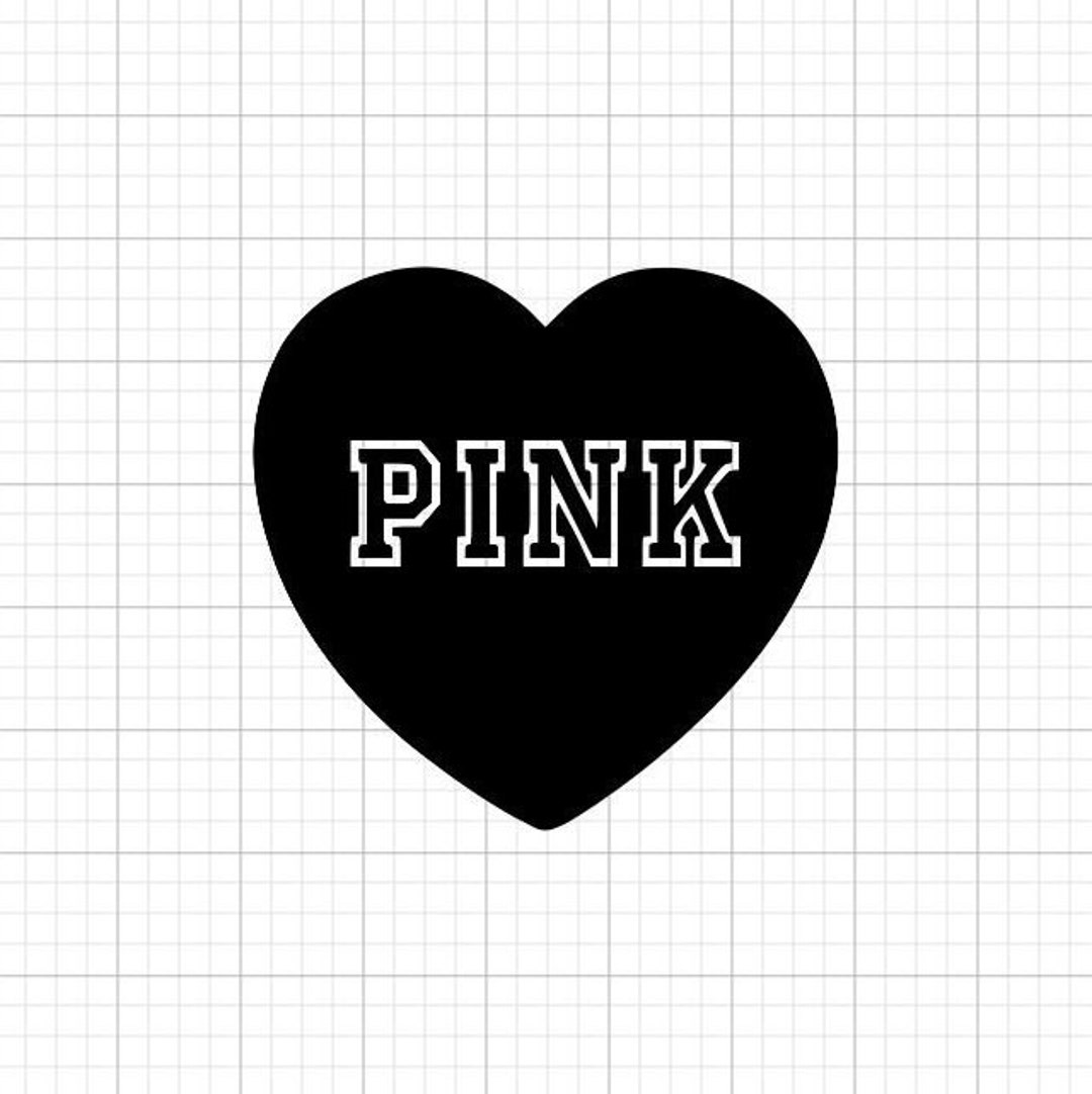 VS Pink Heart - Iron-on Vinyl Decal Heat Transfer - Etsy