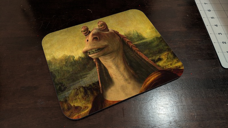 Mona Lisa Jar Jar Binks Mousepad - Etsy.de
