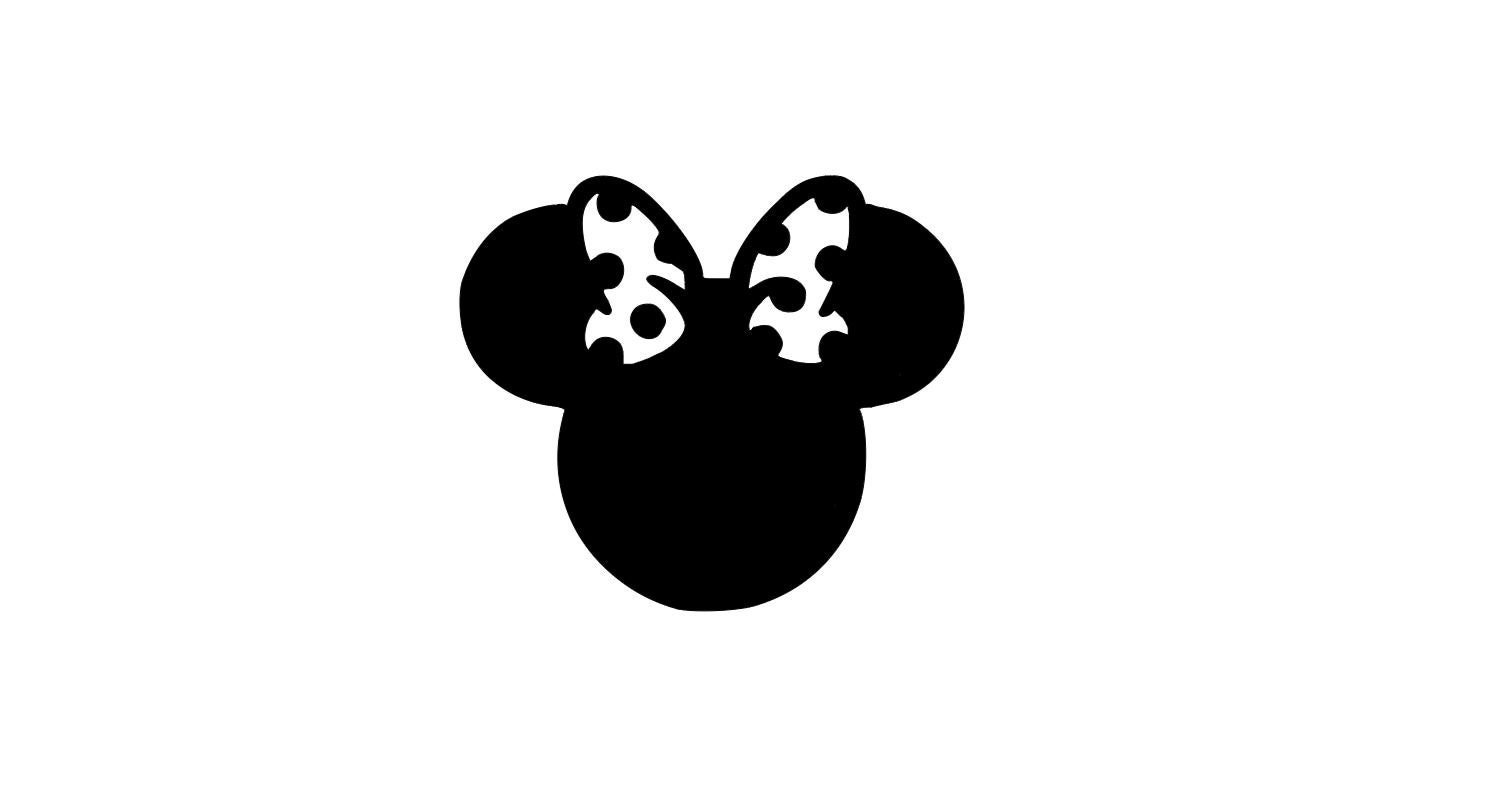 Minnie Mouse Head Silhouette Vinilo Calcomanía Adhesiva Etsy España