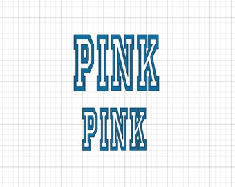 VS Pink Cursive Inspired Iron On Vinyl Decal Heat Transfer