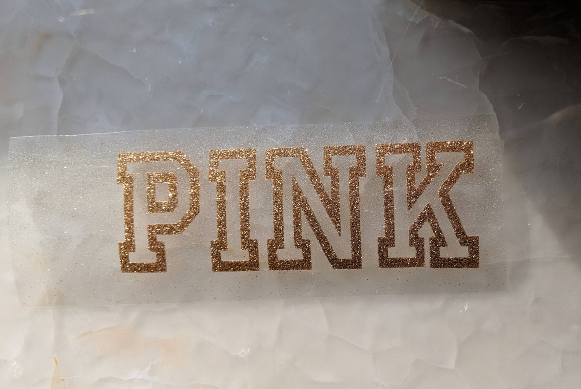 VS PINK Iron on Vinyl Decal Heat Transfer | Etsy