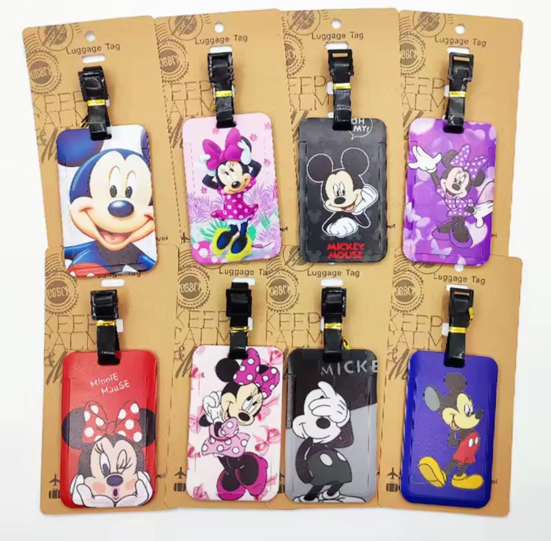 Mickey Mouse Luggage Tag - Travel Accessory - Etsy
