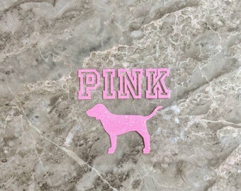 VS Pink Vertical Centered Iron on Vinyl Decal Heat | Etsy
