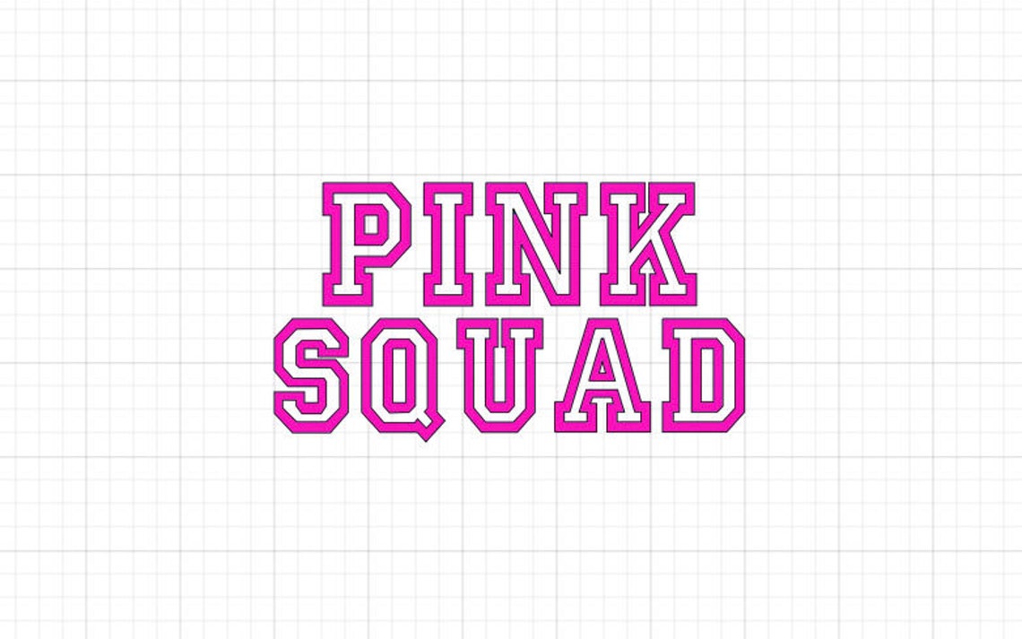 VS Pink Squad Iron on Vinyl Decal Heat Transfer | Etsy