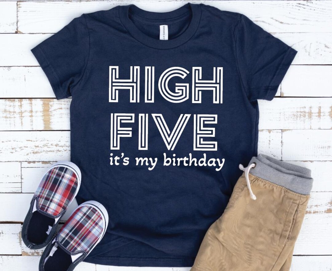 High Five Birthday Shirt / Boys Shirt / Boys School Shirt / High Five ...