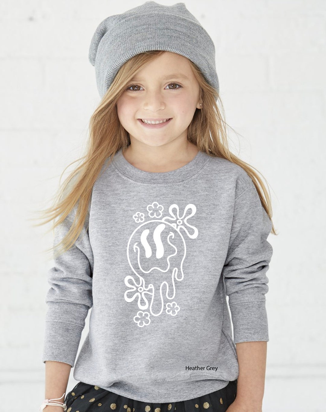 Drippy Smiley Face Sweatshirt / Smile Face Sweatshirt / Smile Face ...