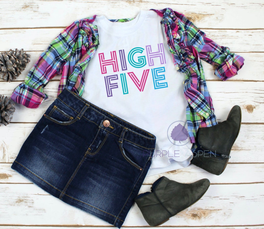 High Five Shirt / Girls High Five Shirt / Girls School Shirt / High ...