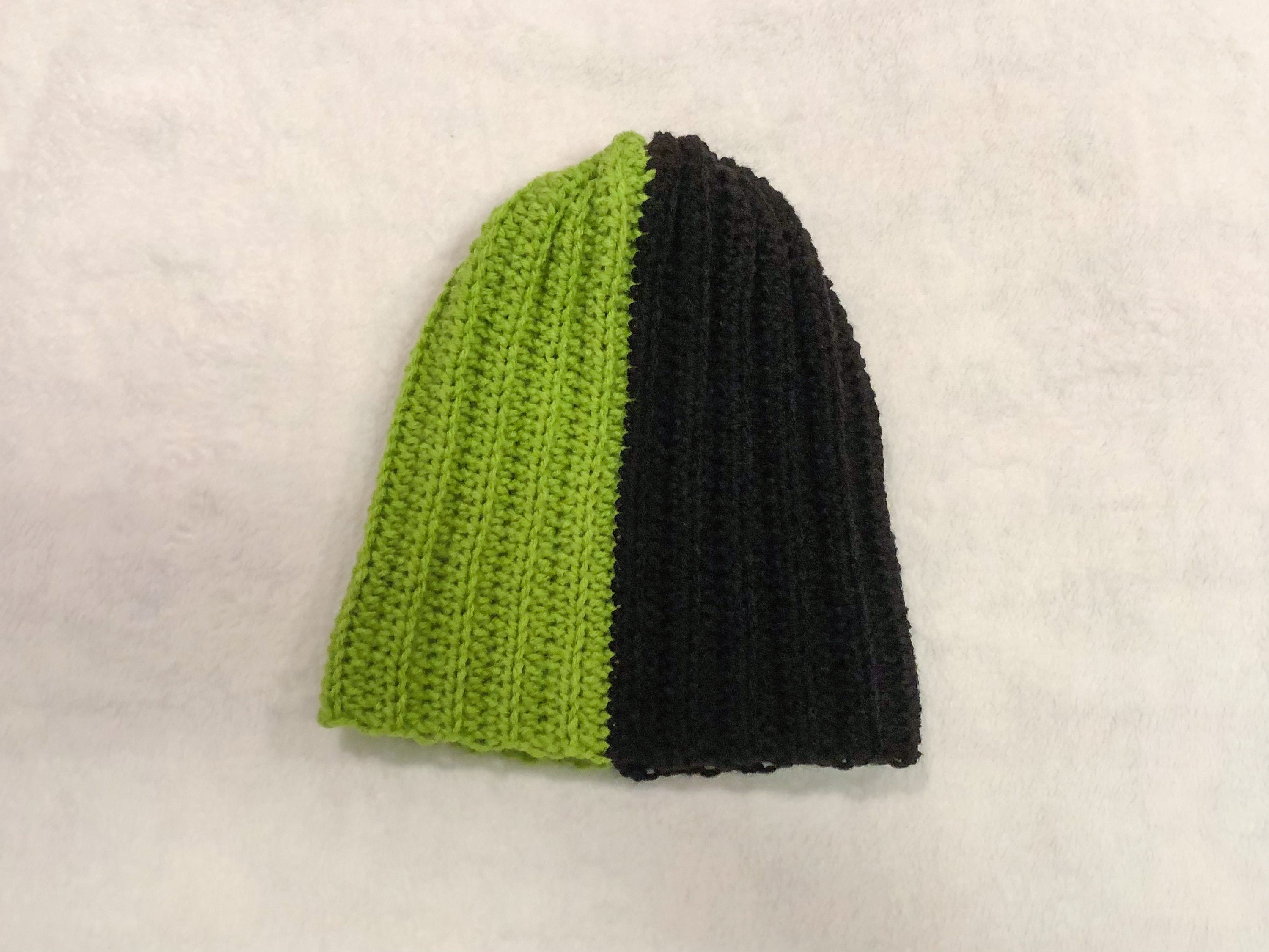 Half and Half Crochet Beanies adult Size - Etsy