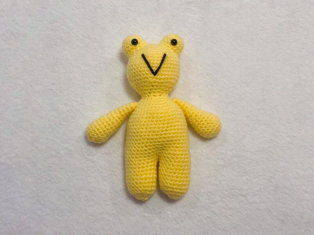 Yellow Crochet Plush Frog - Etsy