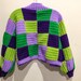 Purple and Green Crochet Patchwork Cardigan adult Size - Etsy