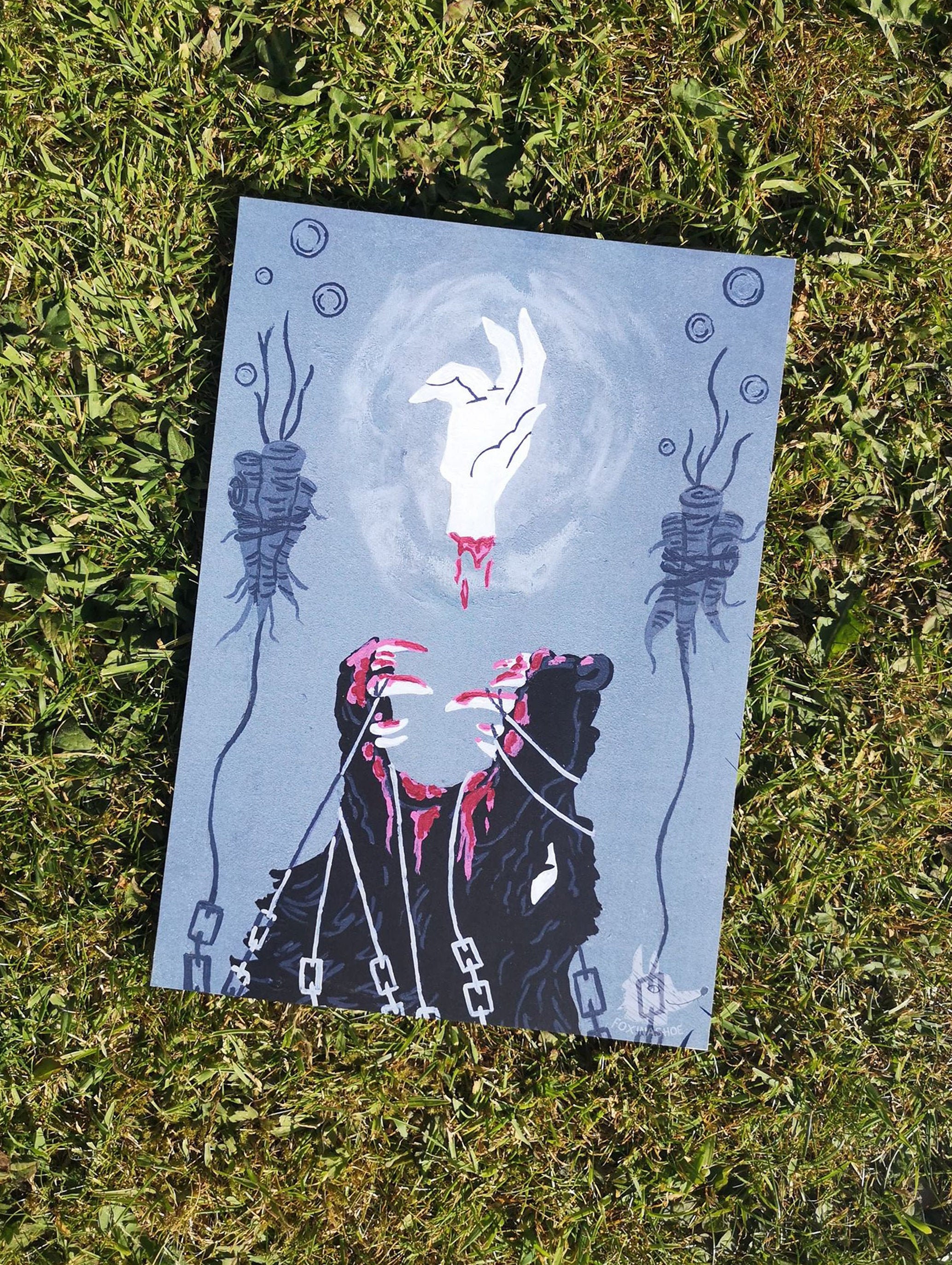 The Binding of Fenrir A4 Print LOKI Wolves Wolf Demon Myths Legends ...